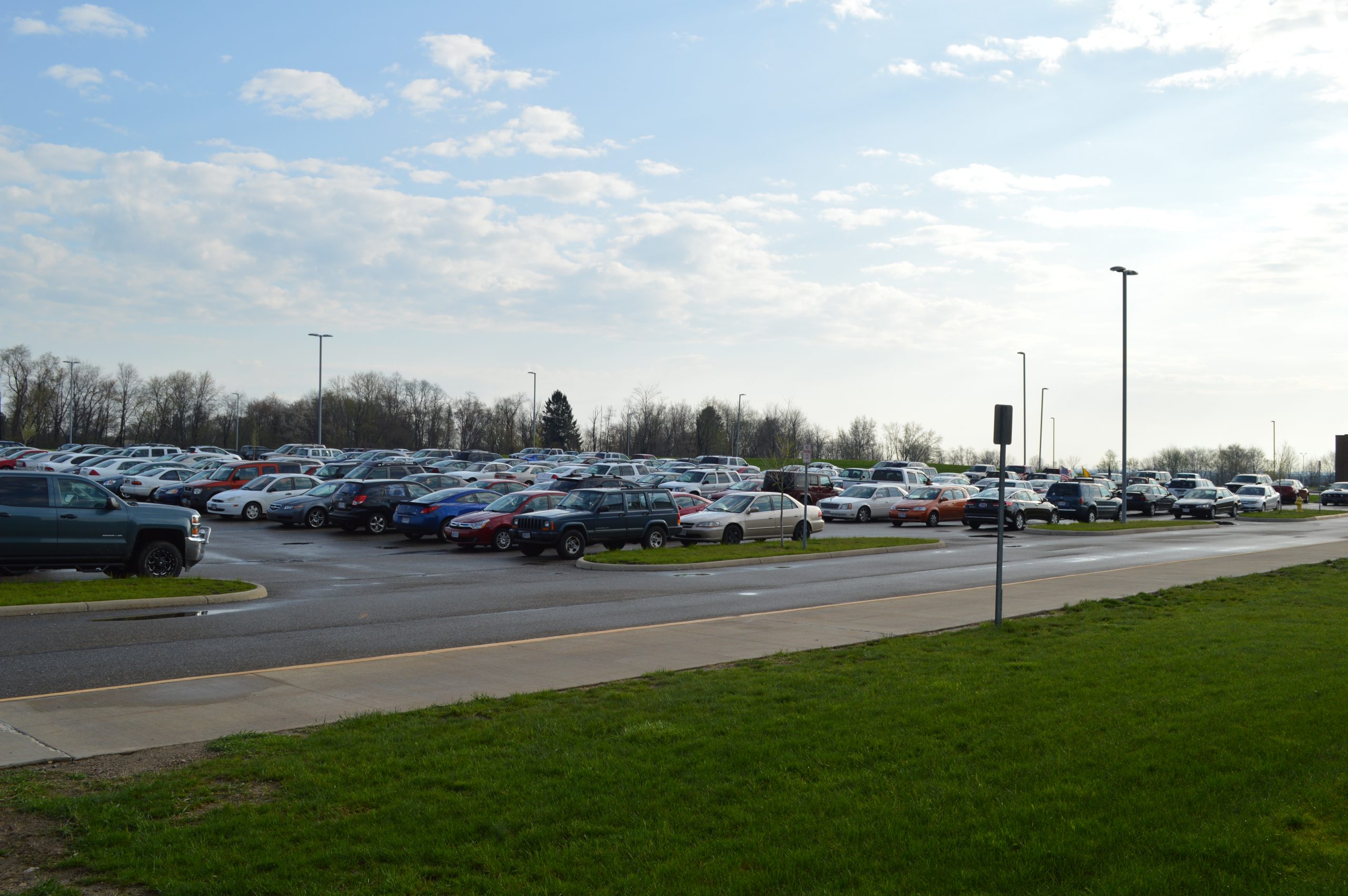 Designated parking lot for seniors and post-secondary students are ...